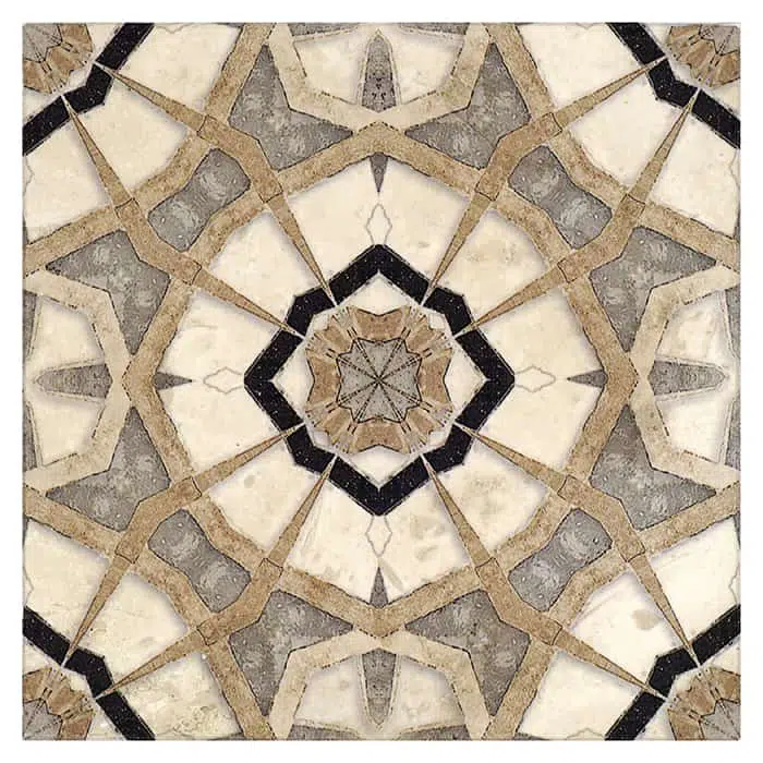 BUY ONLINE: Leo Bronze Perle Blanc Limestone Deco Tile | 6"x6"x⅜ ...