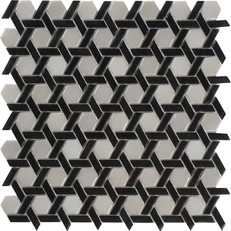 BUY ONLINE: Glamour Weave Dark Hexagonal 1 Dark Alma Mosaic | (11⅞ ...