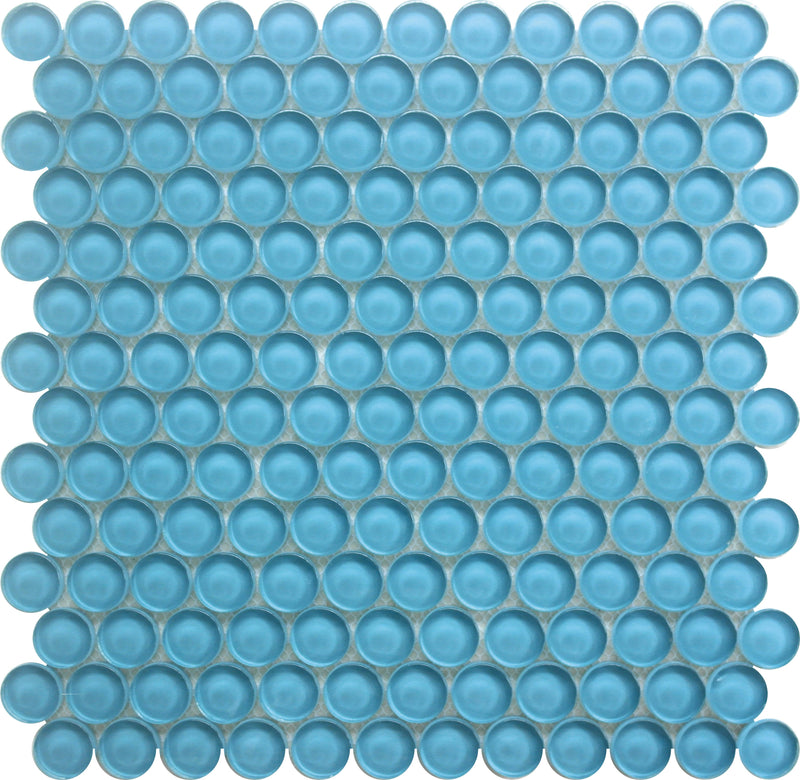 BUY ONLINE: Color Palette Turquoise Penny Round 1X1 Blue Natural Stone ...