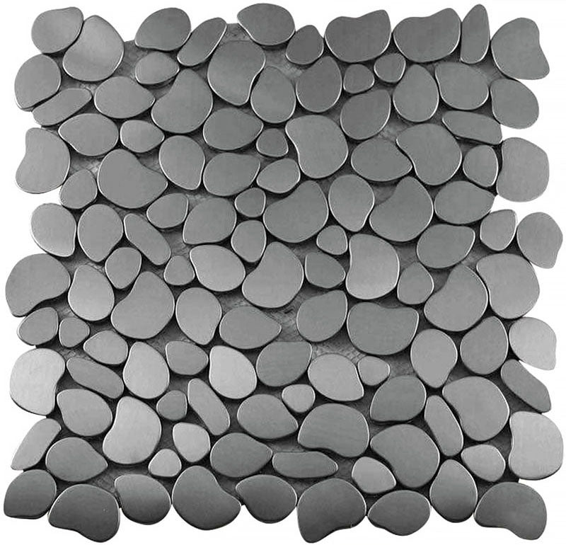 BUY ONLINE: Metallico Metal Pebble Pebble Metal Natural Stone Mosaic ...