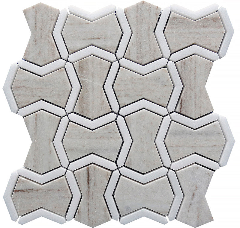 BUY ONLINE: Sahara Maghreb Bow Tie Beige&Grey Natural Stone Mosaic ...