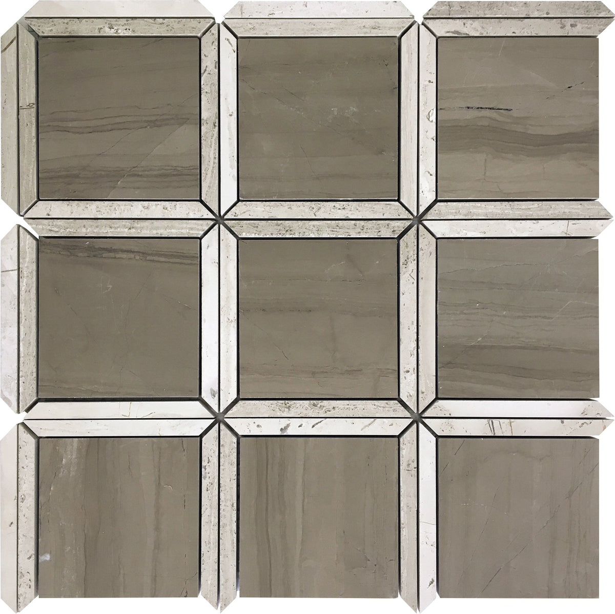 BUY ONLINE: Savannah Victory Square Stack Gray Natural Stone Mosaic ...
