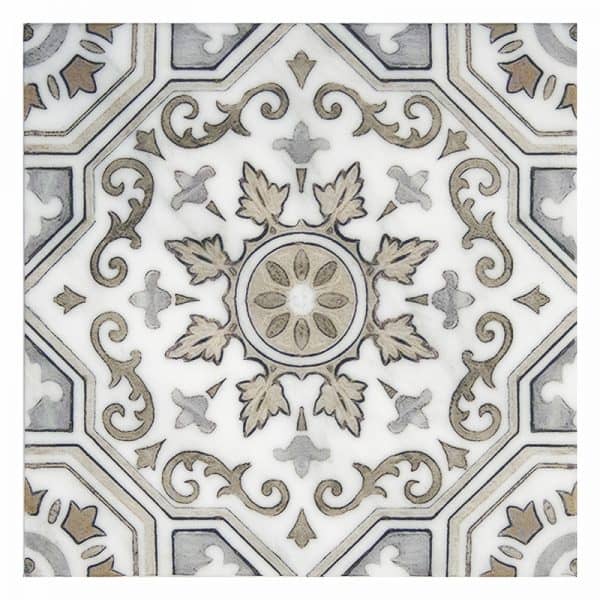 BUY ONLINE: Sanza Sesame Carrara Marble Deco Tile | 12"x12"x⅜ ...