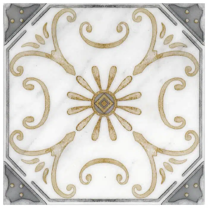 BUY ONLINE: Solana Sand Carrara Marble Deco Tile | 12"x12"x⅜" | Surface ...