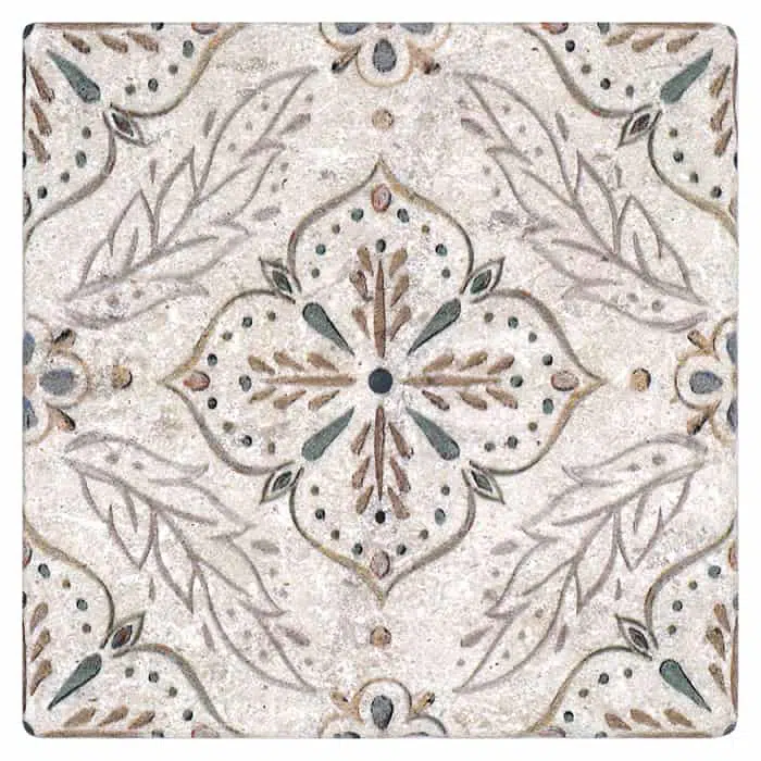 BUY ONLINE: Willow Wallnut Limestone Deco Tile | 6"x6"x⅜" | Surface ...