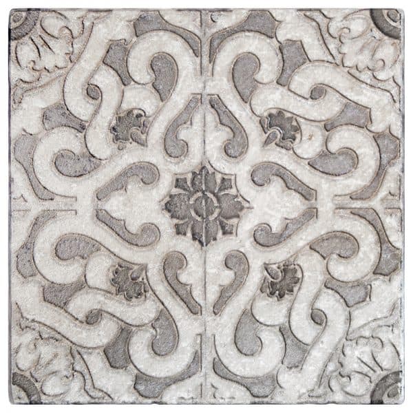 BUY ONLINE: Zara Shade Perle Blanc Limestone Deco Tile | 12"x12"x⅜ ...