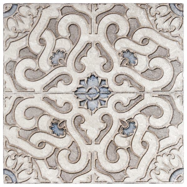 BUY ONLINE: Zara Sky Perle Blanc Limestone Deco Tile | 6"x6"x⅜ ...